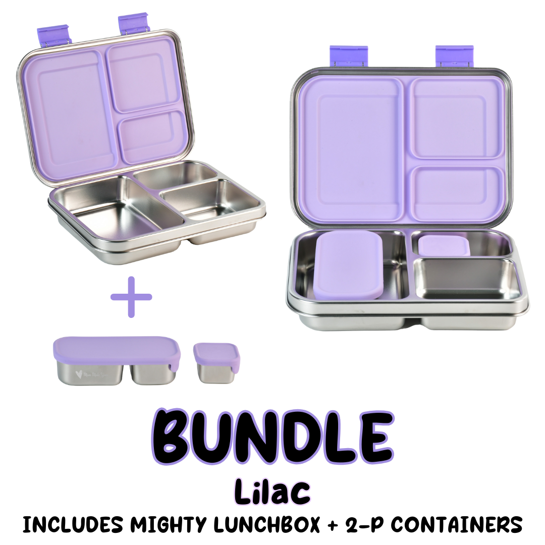 Great Value Combo Pack: Lilac Mighty Stainless Steel Lunchbox Value ...