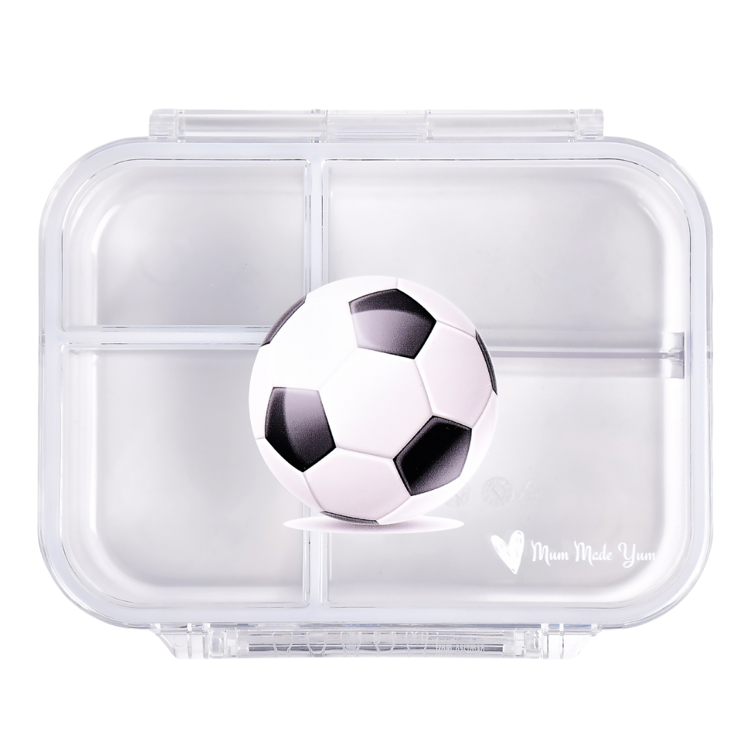 Shop Bento Lunchbox (Mini Snack) - Clear Soccer | Mum Made Yum