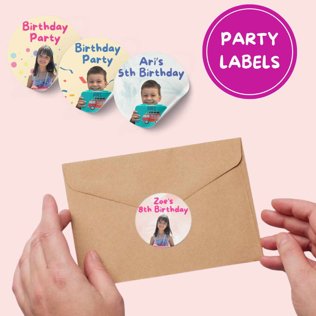 Custom Birthday Party Labels | Mum Made Yum