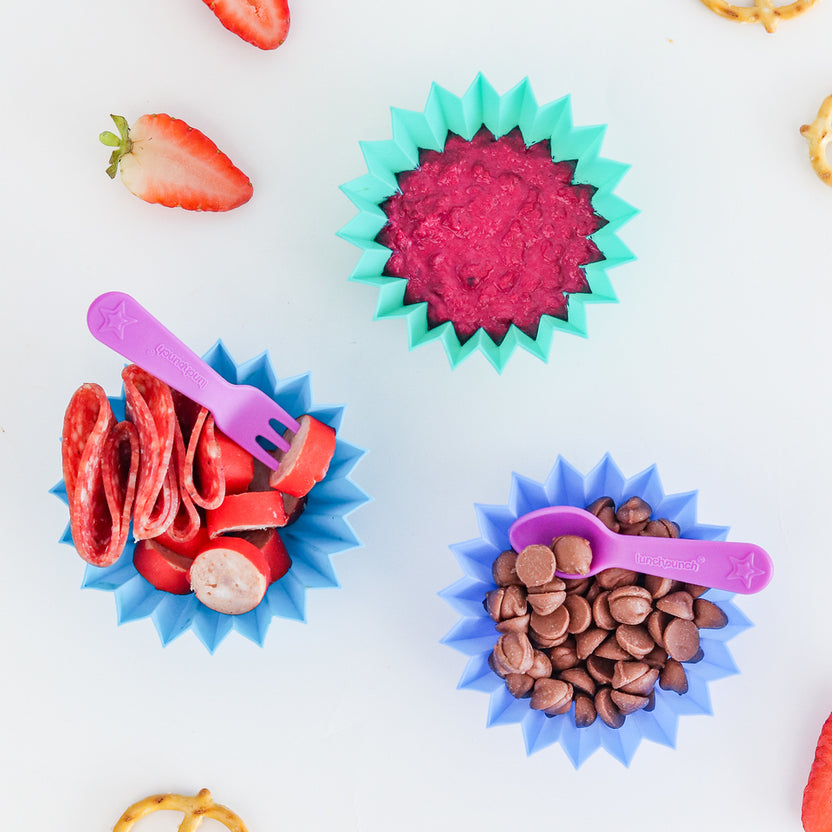 Buy Lunch Punch Fork and Spoon Set - Brights | Mum Made Yum