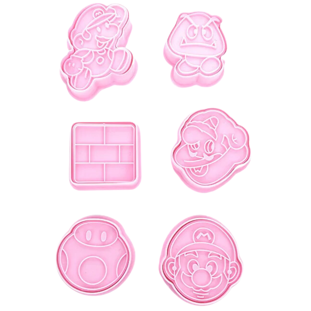 Shop Cookie Mould Cutter - Mario - 6 Pieces | Mum Made Yum