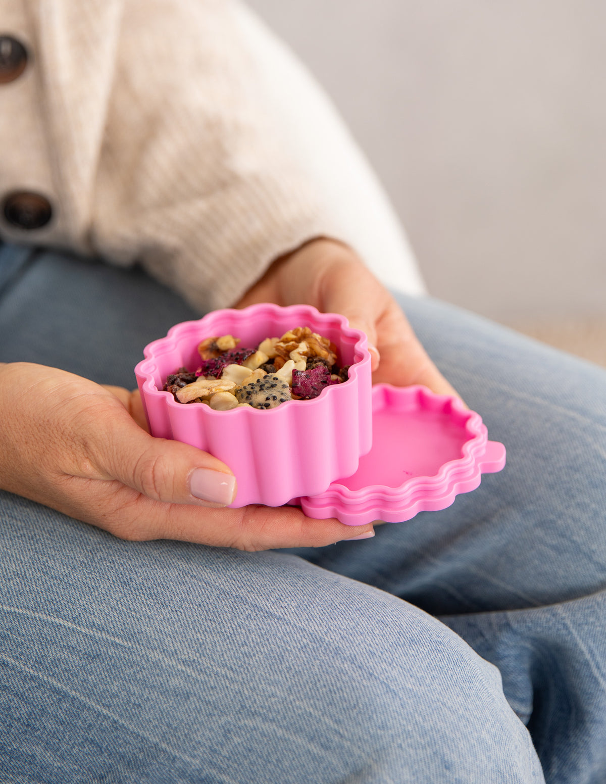 Shop Silicone Scallop Tub - Floss Pink | Mum Made Yum