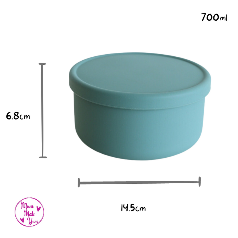 Large Silicone Snack Pot - Olive Green | Mum Made Yum