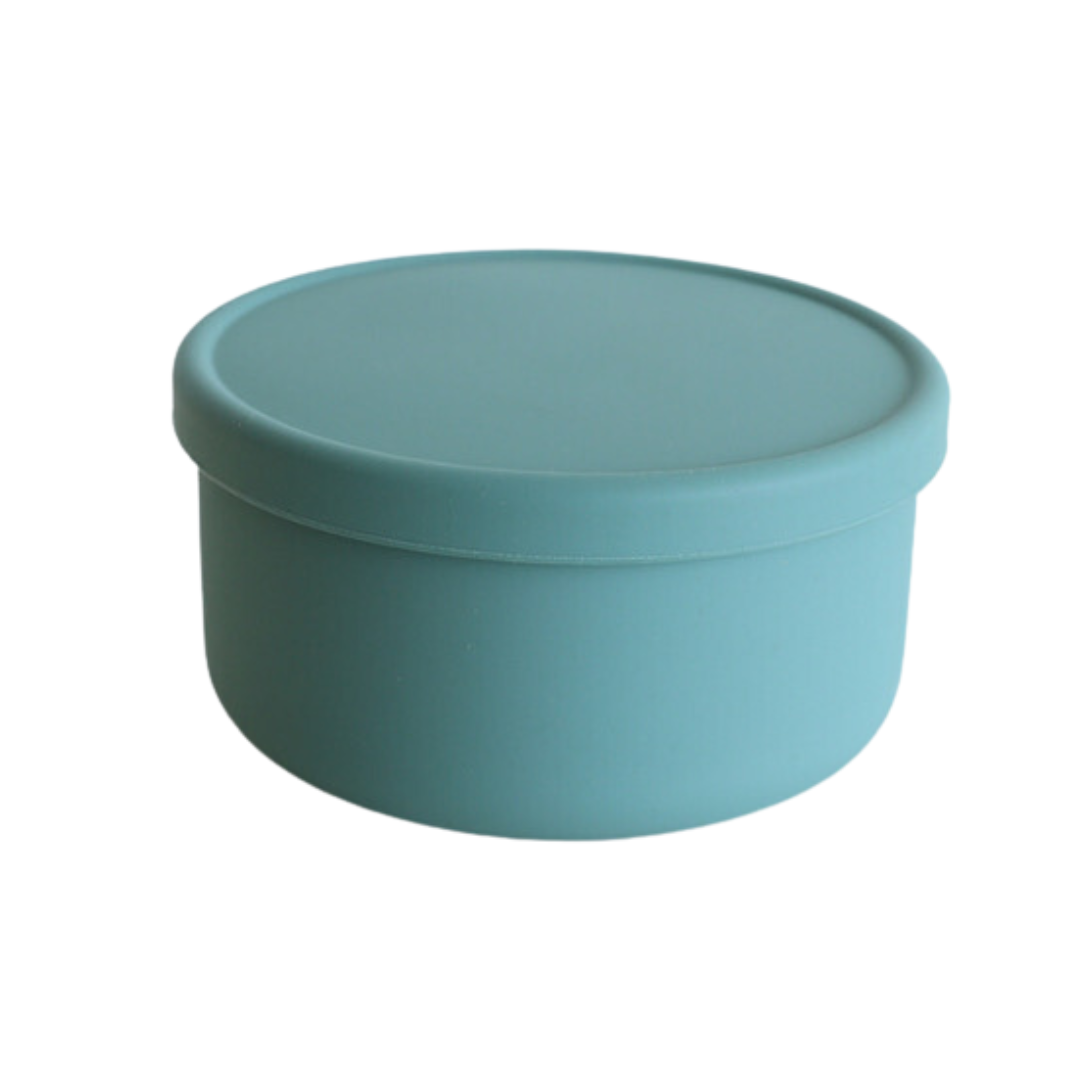 Large Silicone Snack Pot - Olive Green | Mum Made Yum