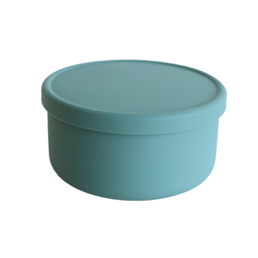 Large Silicone Snack Pot - Olive Green | Mum Made Yum