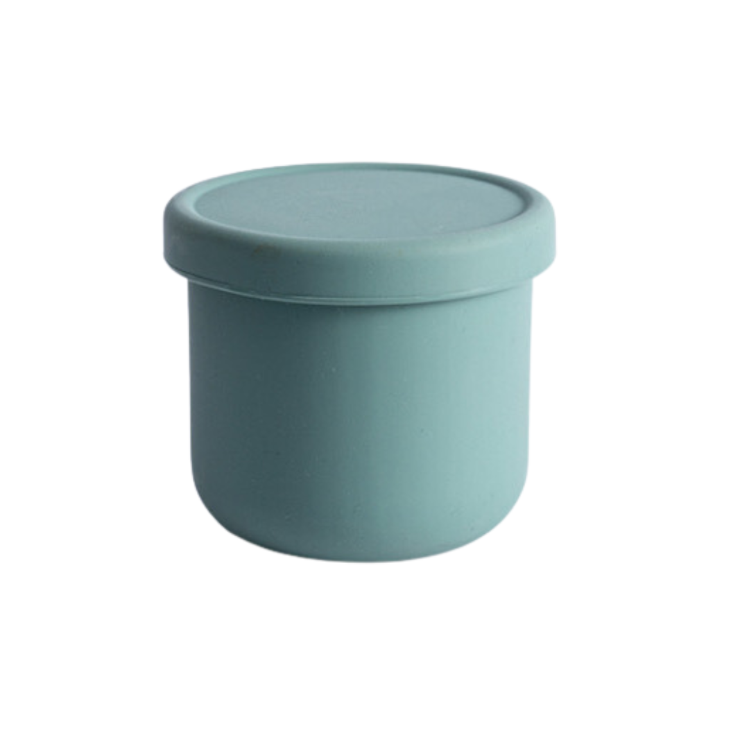 Small Silicone Snack Pot - Olive Green | Mum Made Yum