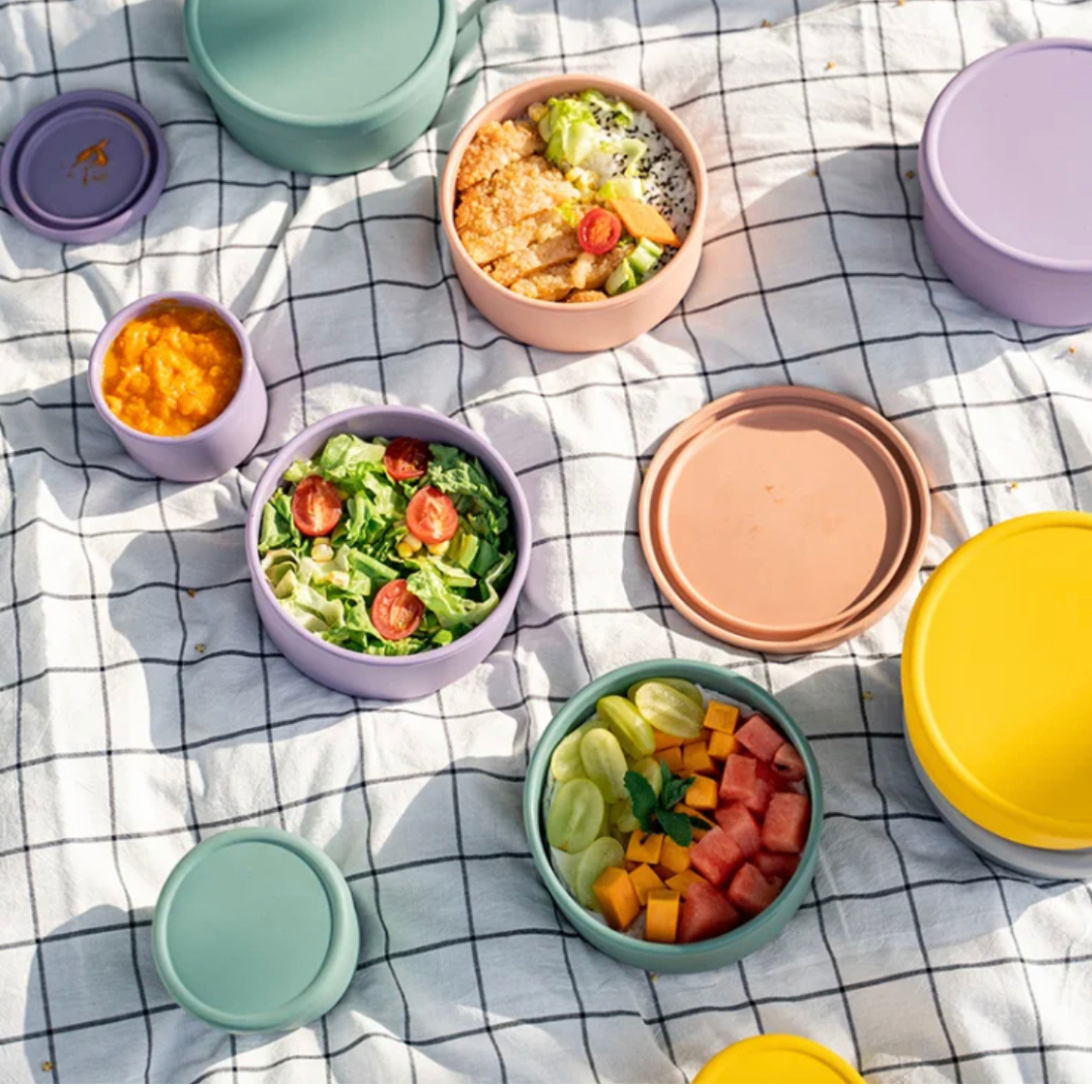 Small Silicone Snack Pot - Grey | Mum Made Yum