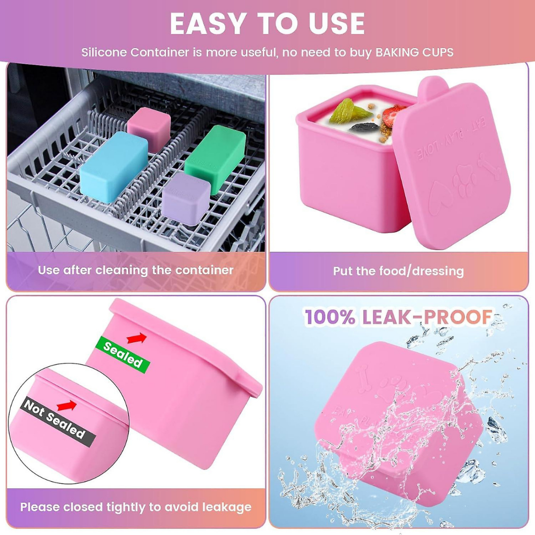 Shop Silicone Container with Lid - Square | Mum Made Yum