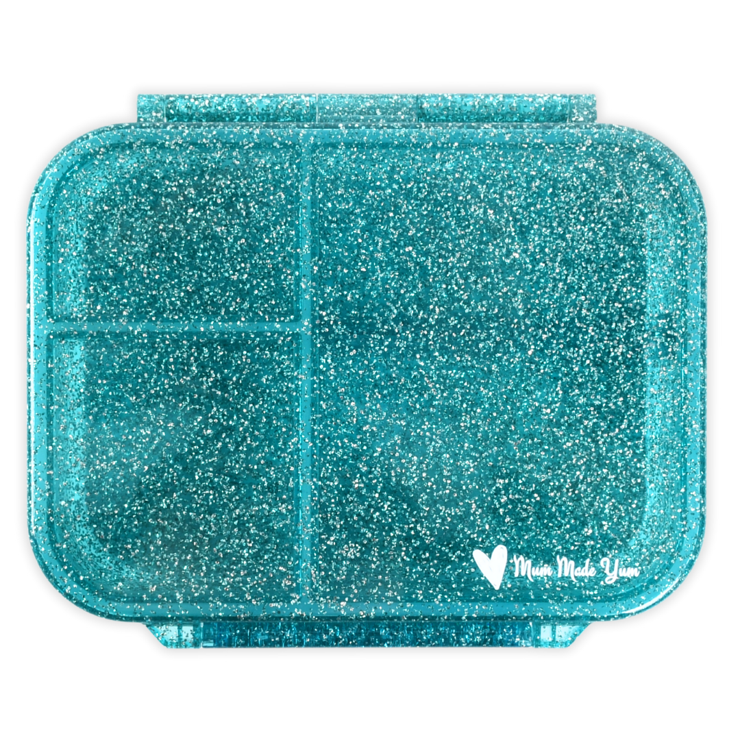 Shop Bento Lunchbox (Mini Snack) - Sparkle Teal | Mum Made Yum