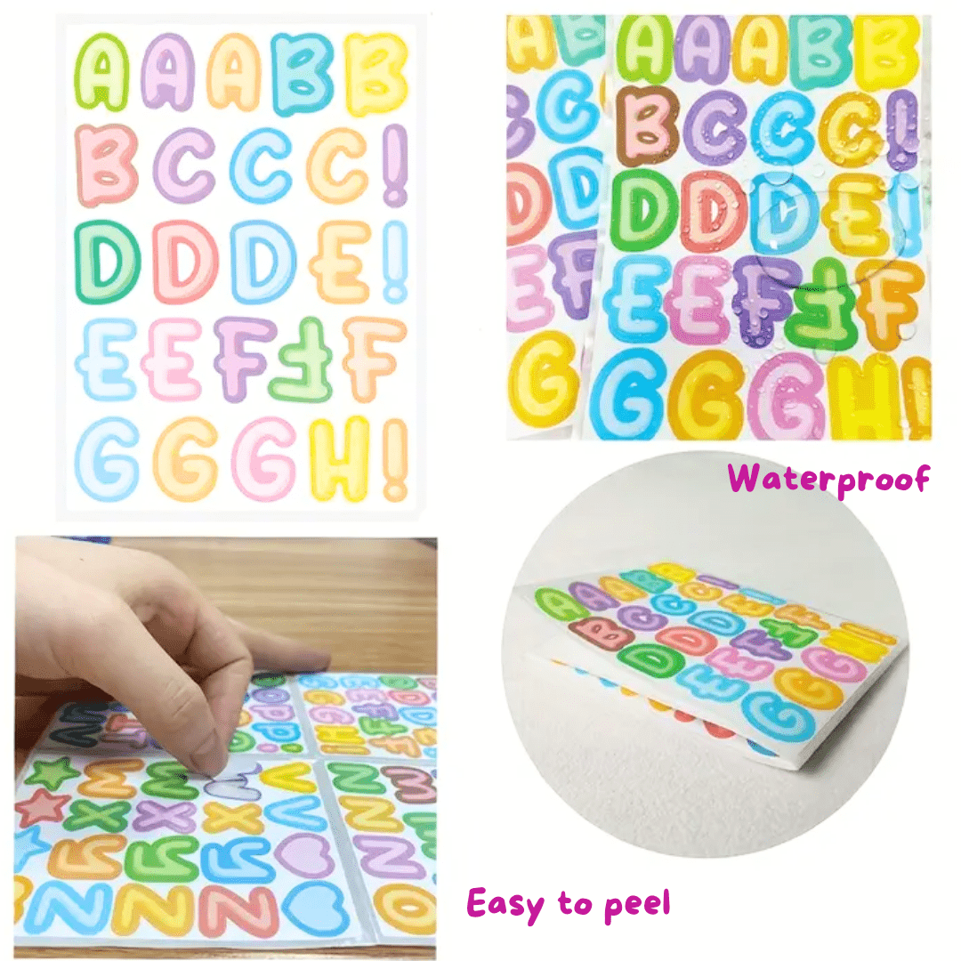 Shop ABC Alphabet Sticker Sheet - 90 stickers | Mum Made Yum